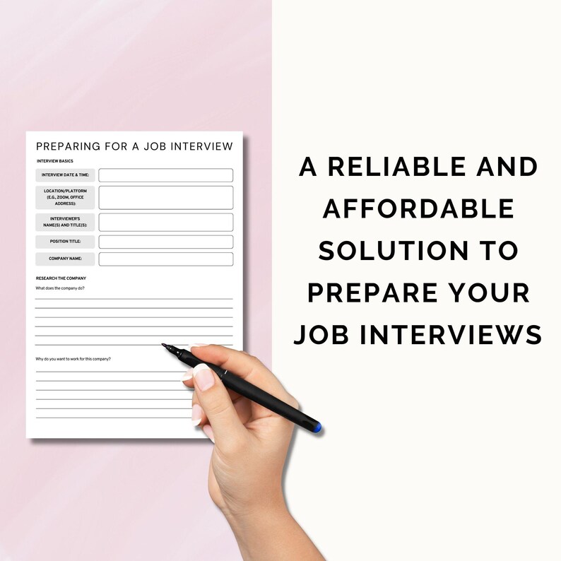 Job Interview Prep Worksheets, STAR Method Practice Sheet, Sample ...