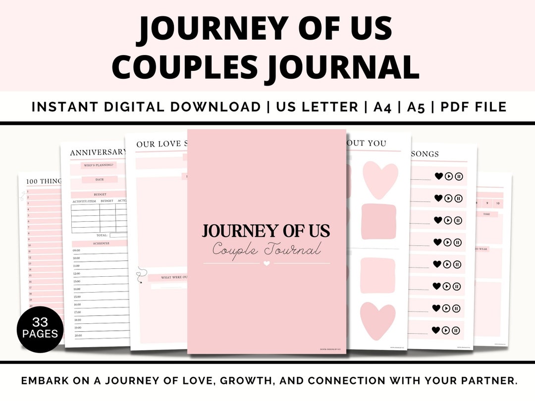 Printable Couple Journal, Relationship Planner, Relationship Goals ...