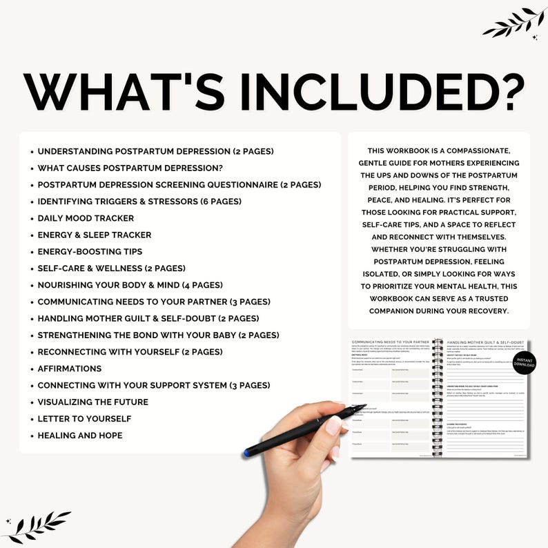 Postpartum Depression Journal, PPD Coping, Postpartum Recovery ...