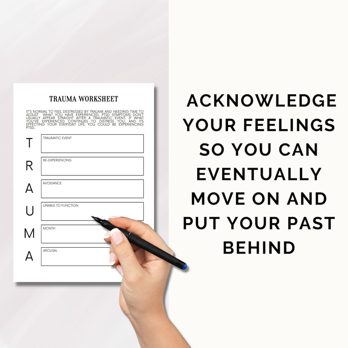 Trauma Therapy Worksheets, Trauma Workbook, Trauma Therapy, Trauma ...