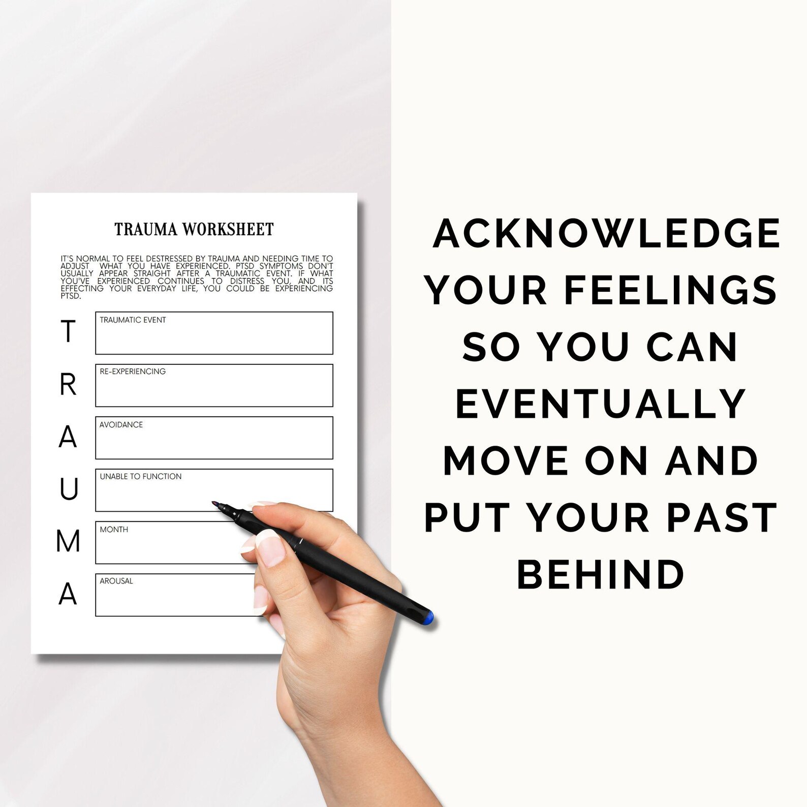 Trauma Therapy Worksheets, Trauma Workbook, Trauma Therapy, Trauma ...