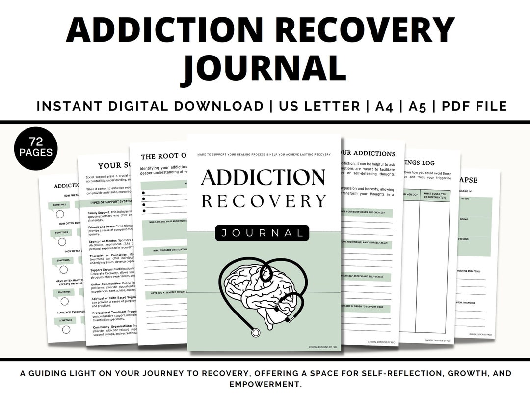 Addiction Recovery Worksheets Printable, Addiction Recovery Journal ... Addiction Recovery Worksheets Printable, Addiction Recovery Journal ...
