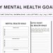 Mental Health Goal Setting, Goal Setting Worksheet, Goal Planner, Goal ...
