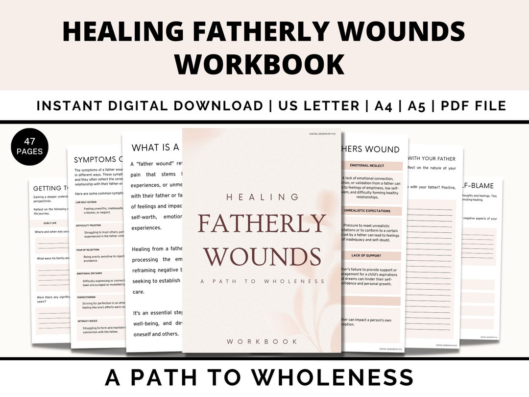 Healing Fatherly Wounds Worksheets, Inner Child Healing, Therapy ...