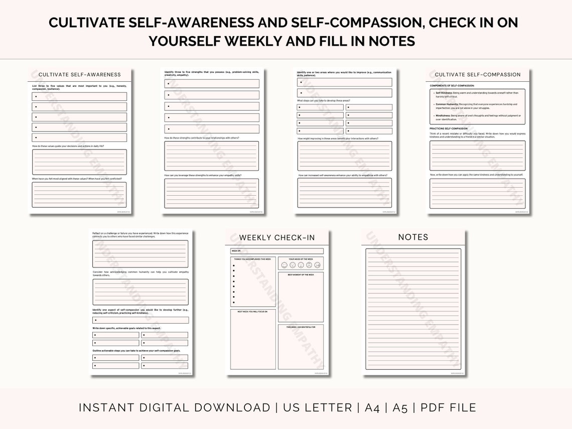 Empathy Activity Workbook, Relationship Building, Empathy Skills ...
