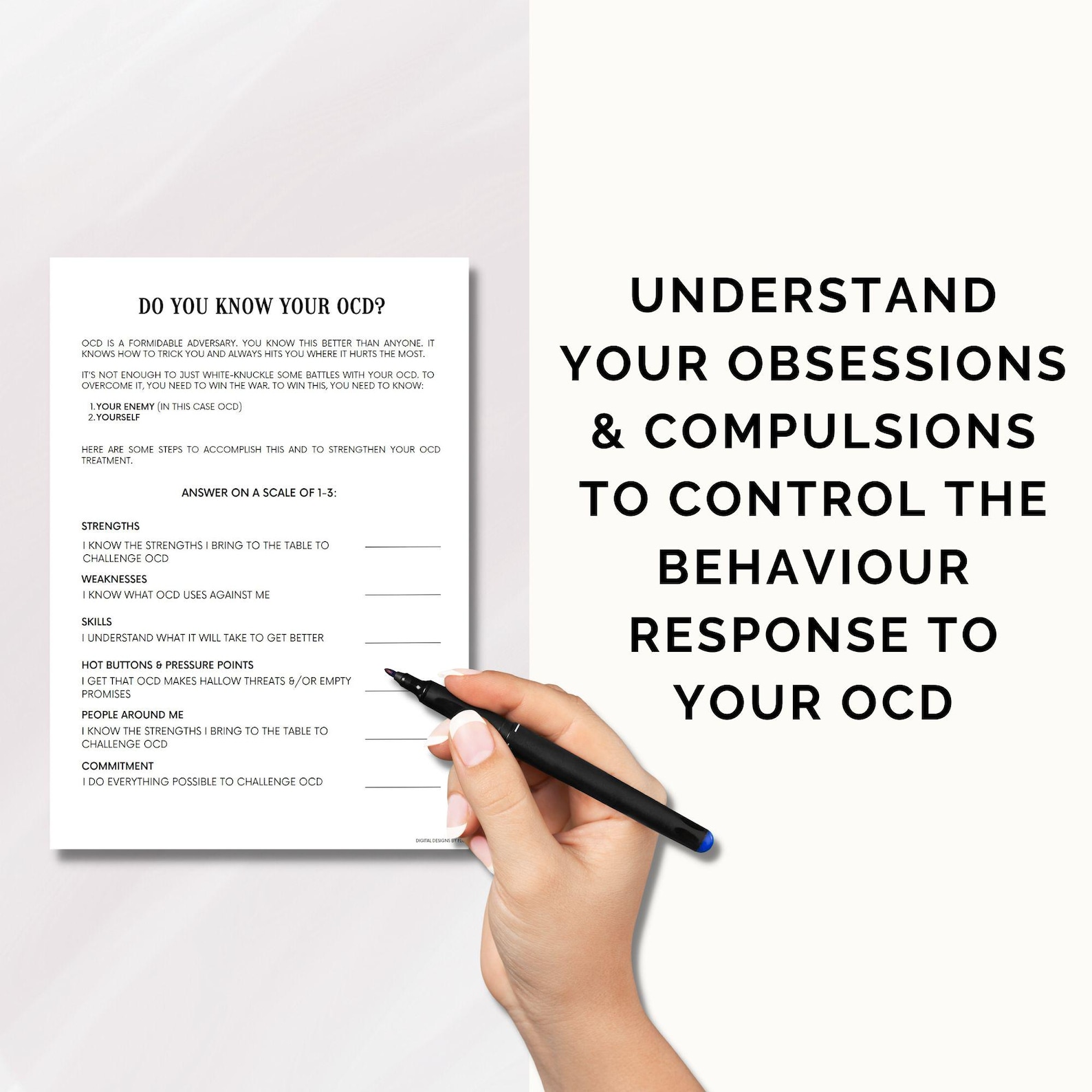 OCD Therapy Worksheets, ERP Self-help Strategies, Exposure Therapy ...