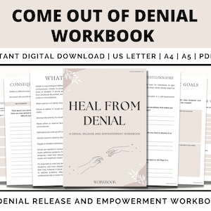 Managing Denial Workbook, Boundaries Workbook, Self Help, CBT Coping ...