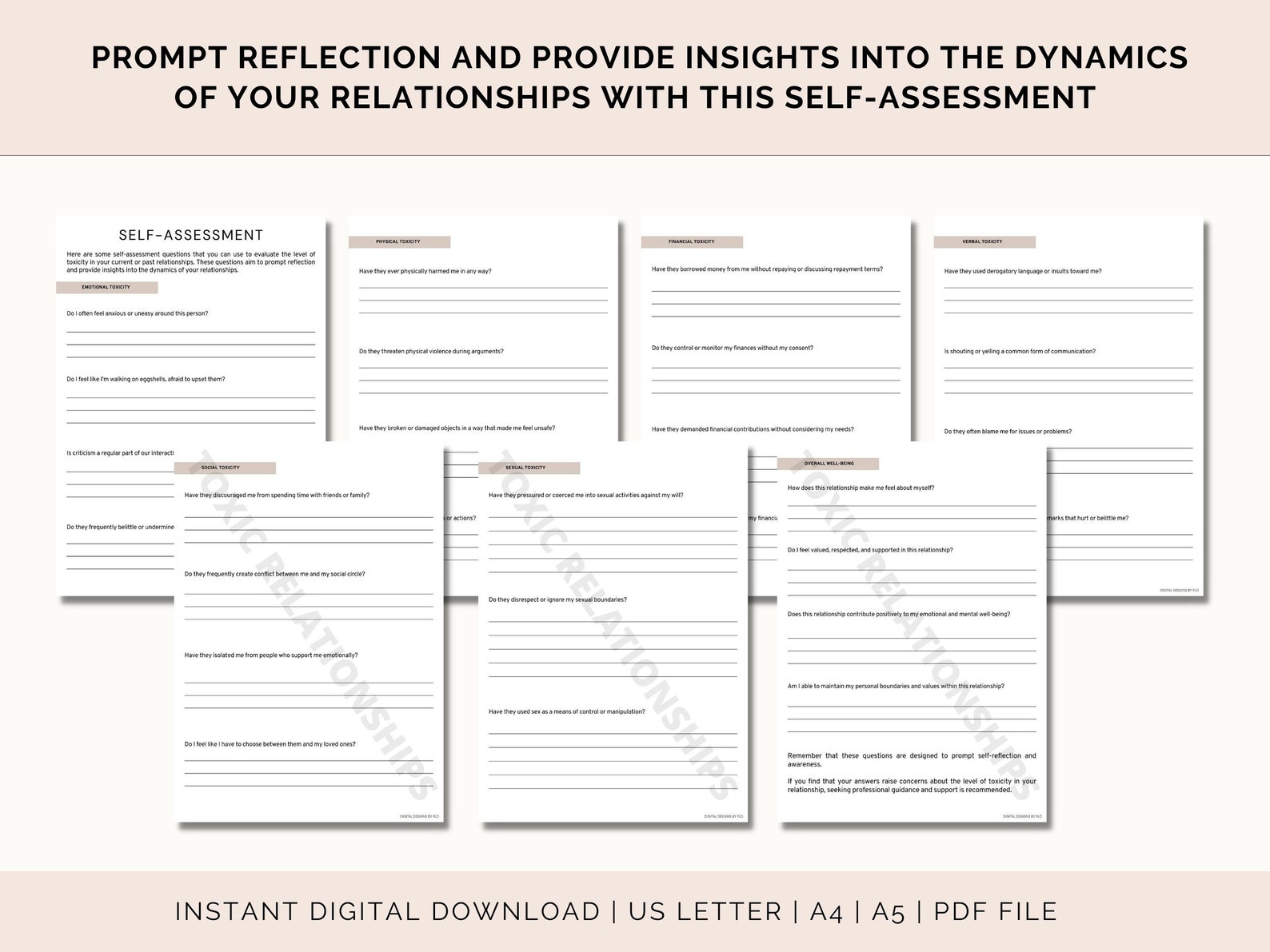 Toxic Relationship Workbook, Breakdown Worksheets, Relationship Therapy ...