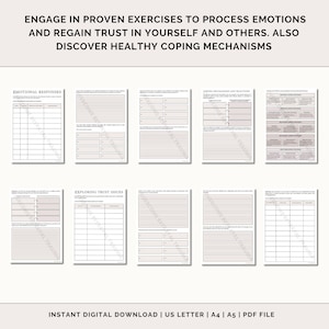 Betrayal Trauma Workbook Printable, Trauma Healing Journal, Therapy ...