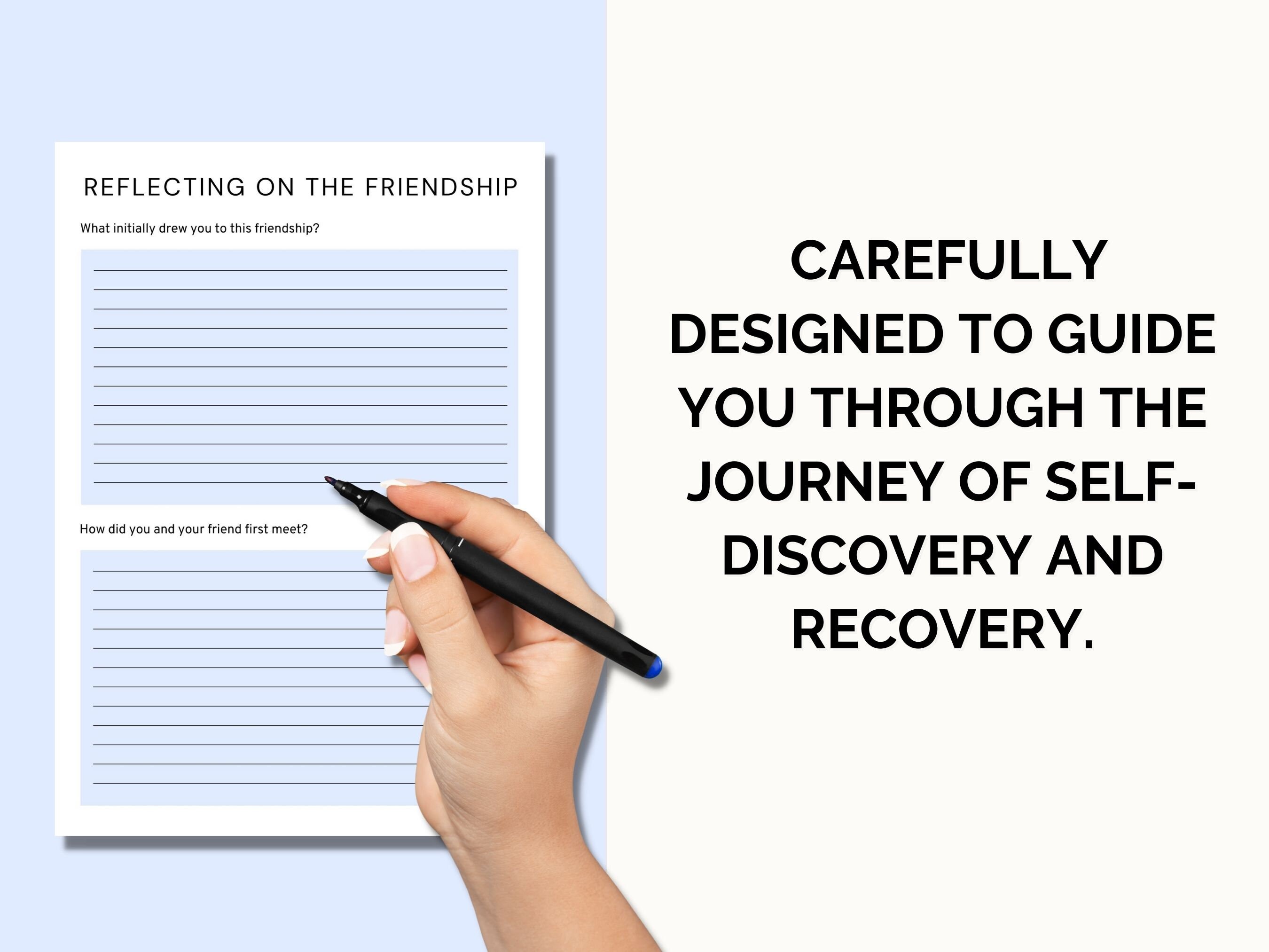 Printable Friendship Breakup Journal, Breakdown Worksheets, Breakup ...