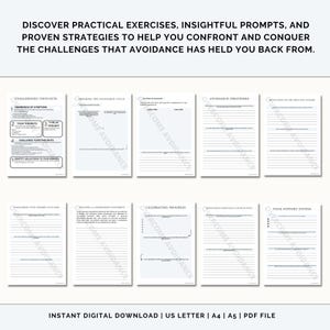 Overcome Avoidance Workbook, Self-esteem, Setting Boundaries, Therapy ...