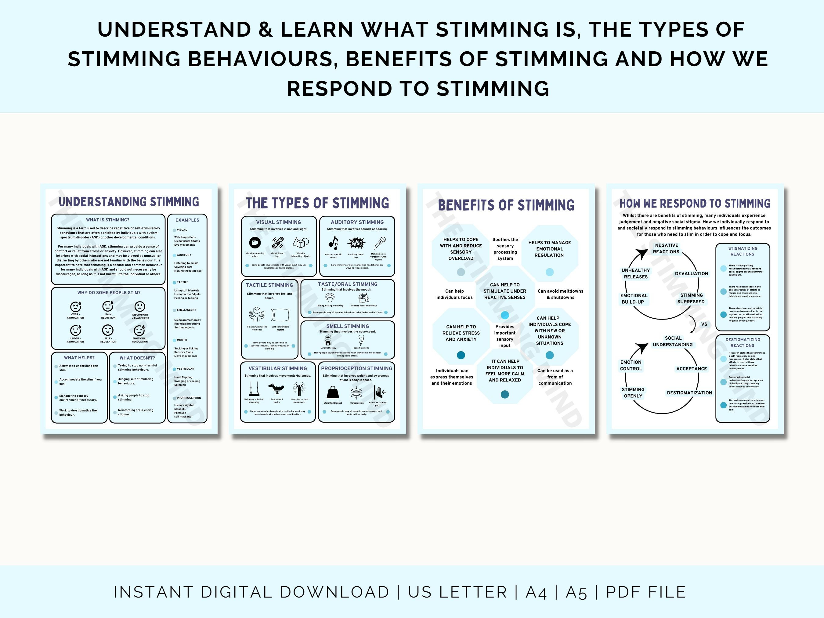 Workbook for Autism Stimming Worksheets Autism Journal - Etsy UK