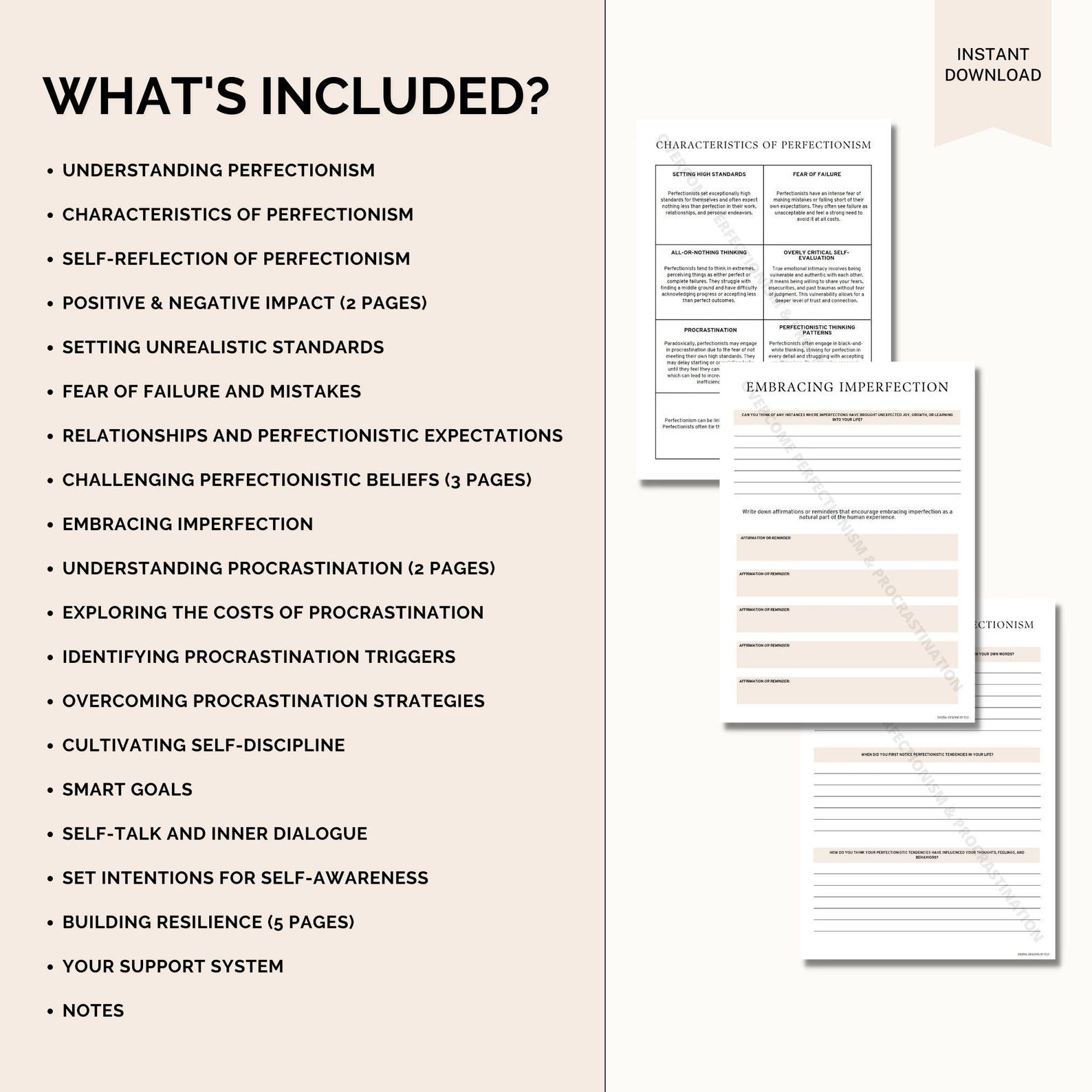 Perfectionism and Procrastination Workbook, Manage Your Perfectionism ...