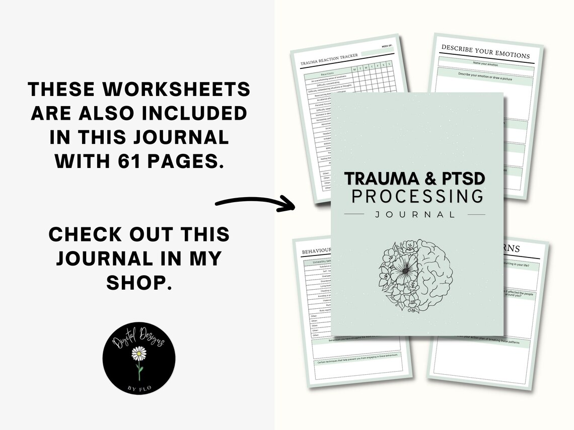 Trauma Therapy Worksheets, Trauma Workbook, Trauma Therapy, Trauma ...