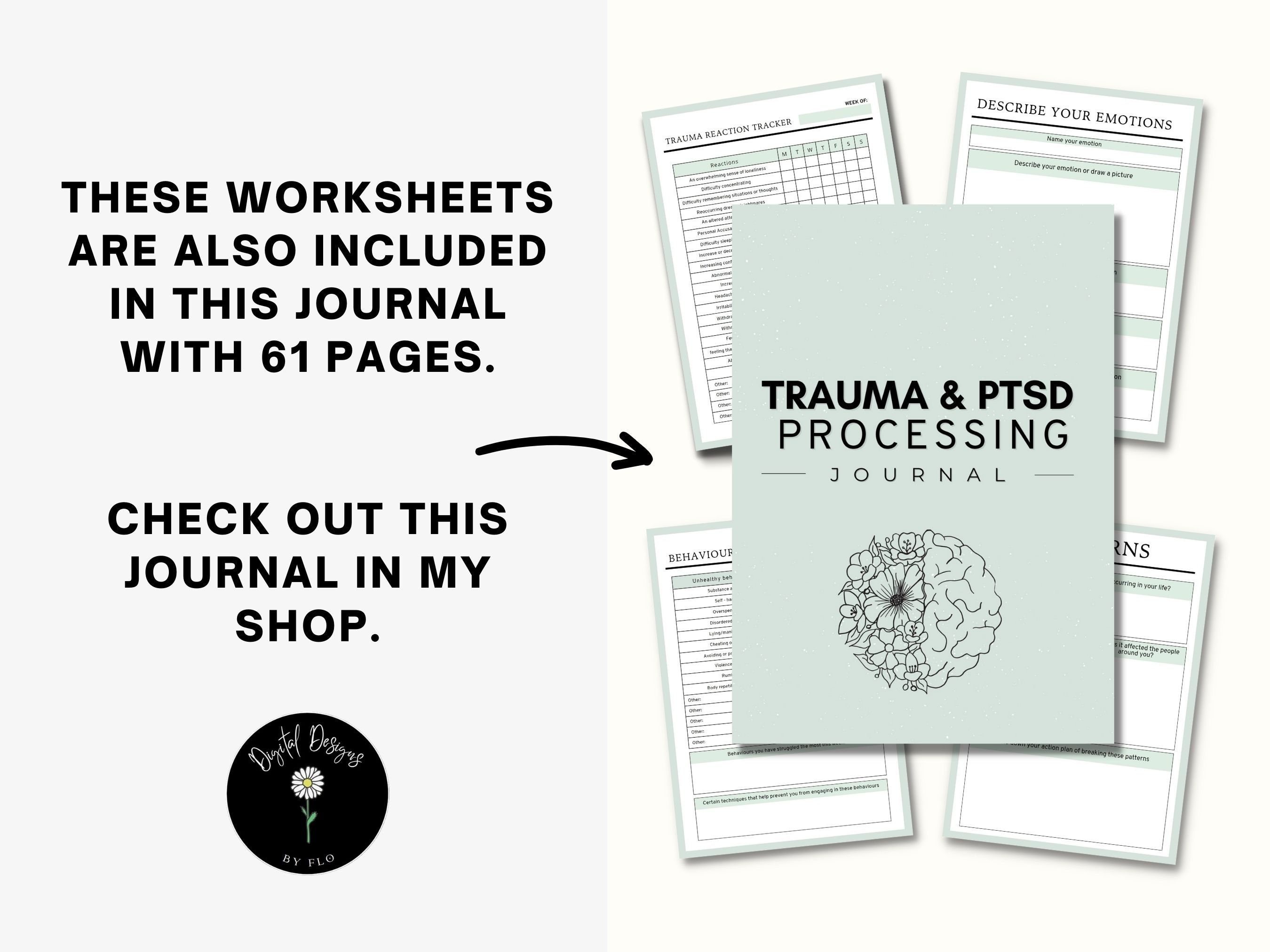 Trauma Therapy Worksheets, Trauma Workbook, Trauma Therapy, Trauma ...