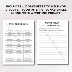 Printable Interpersonal Skills Worksheets, Communication Journal, CBT ...