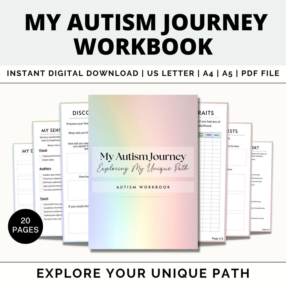 Workbook for Autism, Autism Worksheets, Autism Journal, Sensory Journal ...