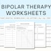 Bipolar Therapy Worksheets, Bipolar Journal Printable, Bipolar Disorder ...