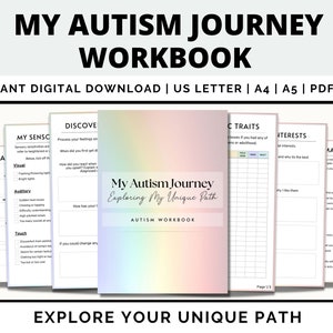 Workbook for Autism, Autism Worksheets, Autism Journal, Sensory Journal ...