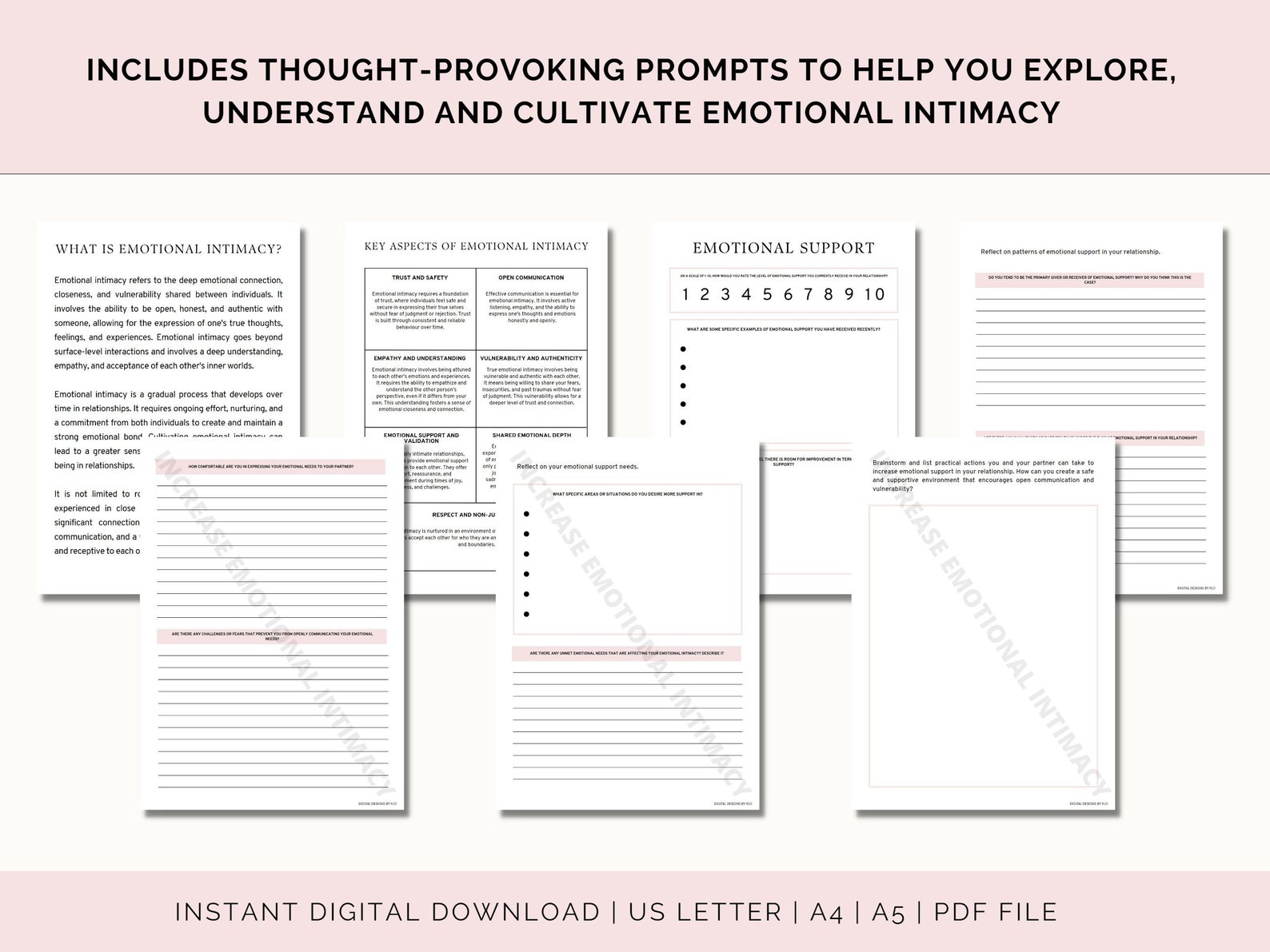 Emotional Intimacy Workbook, Relationship Intimacy Therapy, Couples ...