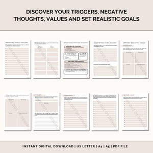 Managing Denial Workbook, Boundaries Workbook, Self Help, CBT Coping ...