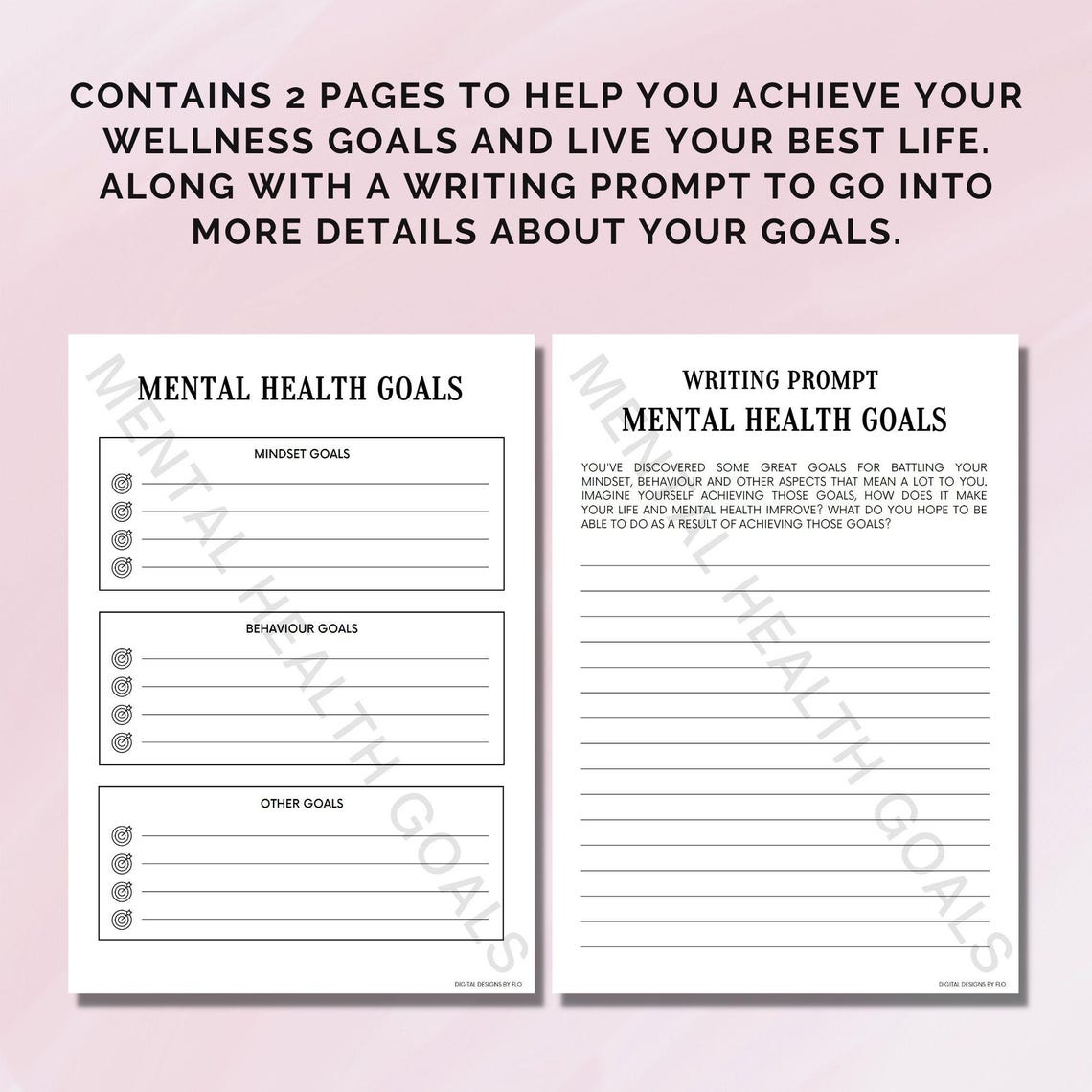 Mental Health Goal Setting, Goal Setting Worksheet, Goal Planner, Goal ...