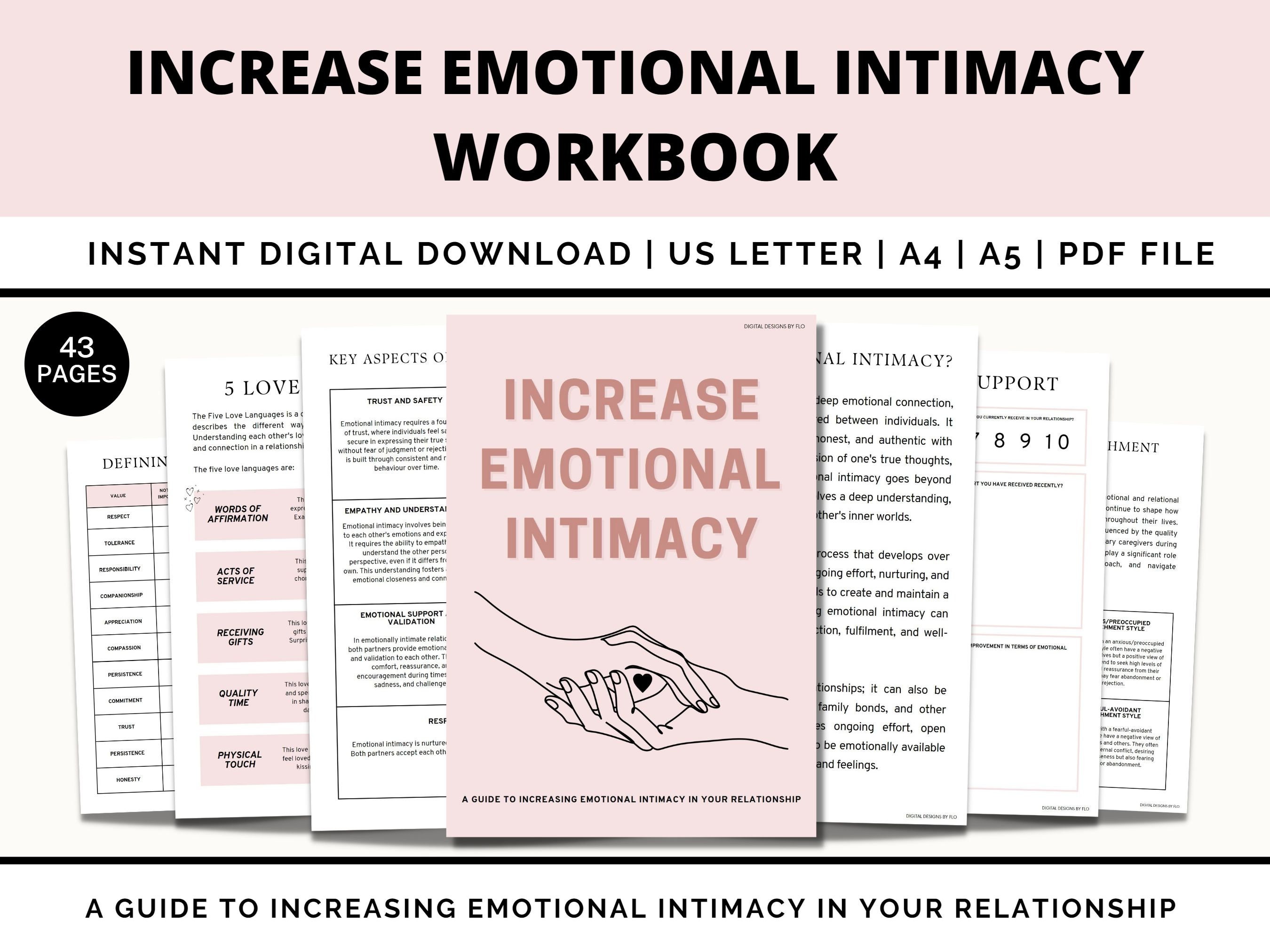 Emotional Intimacy Workbook, Relationship Intimacy Therapy, Couples ...
