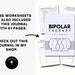 Bipolar Therapy Worksheets, Bipolar Journal Printable, Bipolar Disorder ...