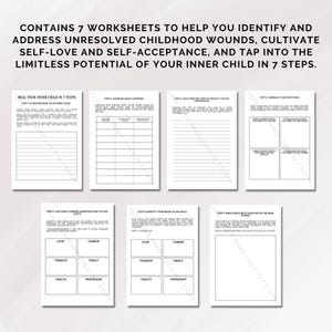 Inner Child Worksheets Printable, Inner Child Workbook, Inner Child ...