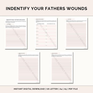 Healing Fatherly Wounds Worksheets, Inner Child Healing, Therapy ...