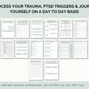 PTSD Workbook, Trauma Workbook, Trauma Therapy, Trauma Journal, PTSD ...