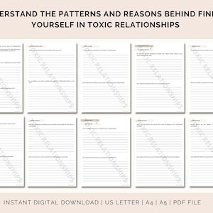 Toxic Relationship Workbook, Breakdown Worksheets, Relationship Therapy ...