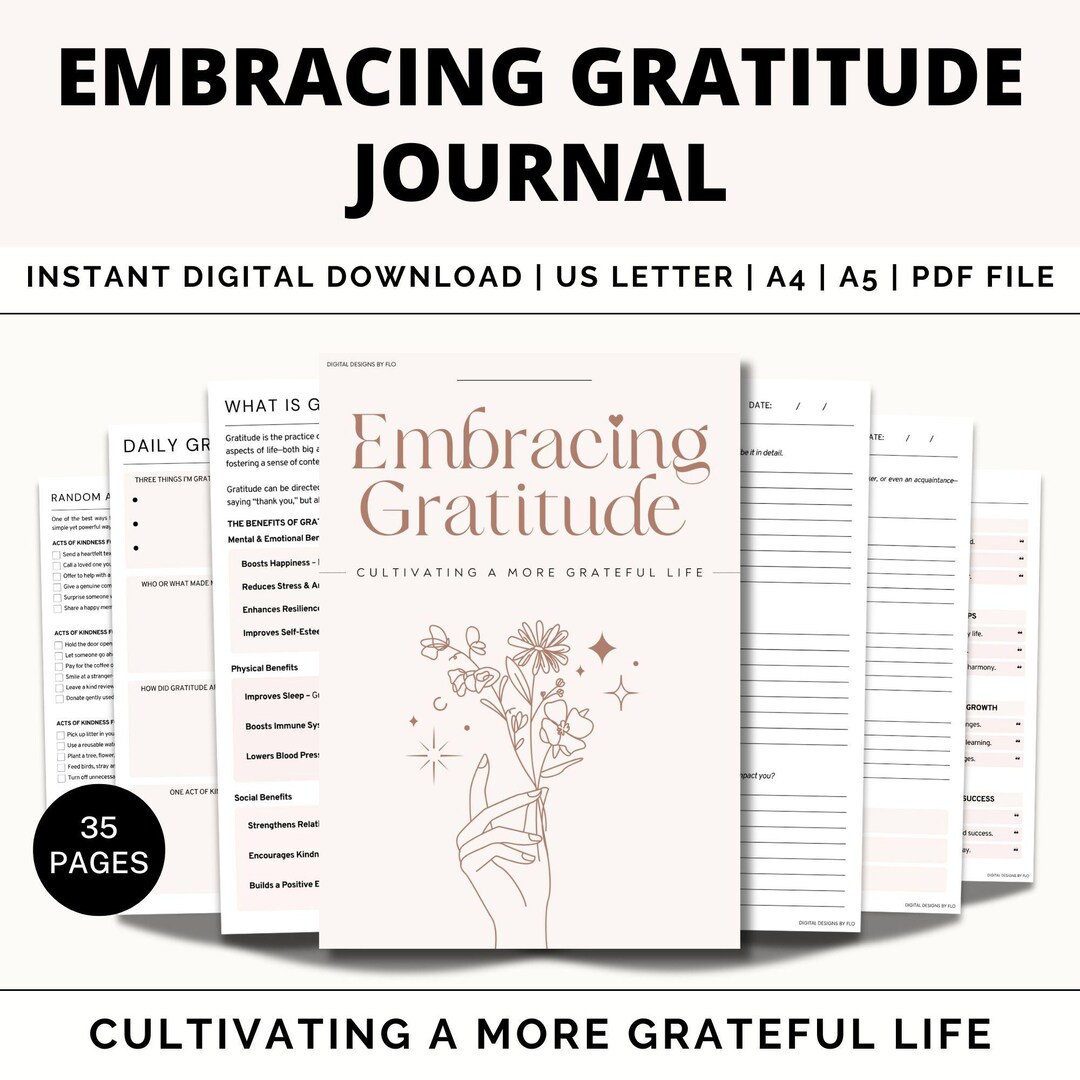 Gratitude Journal Printable, Daily Gratitude, Gratitude Guided ...