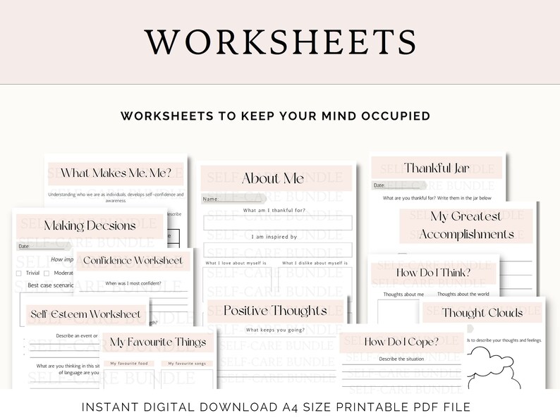 My Self-care Journal Mental Health Journal for Mindfulness - Etsy