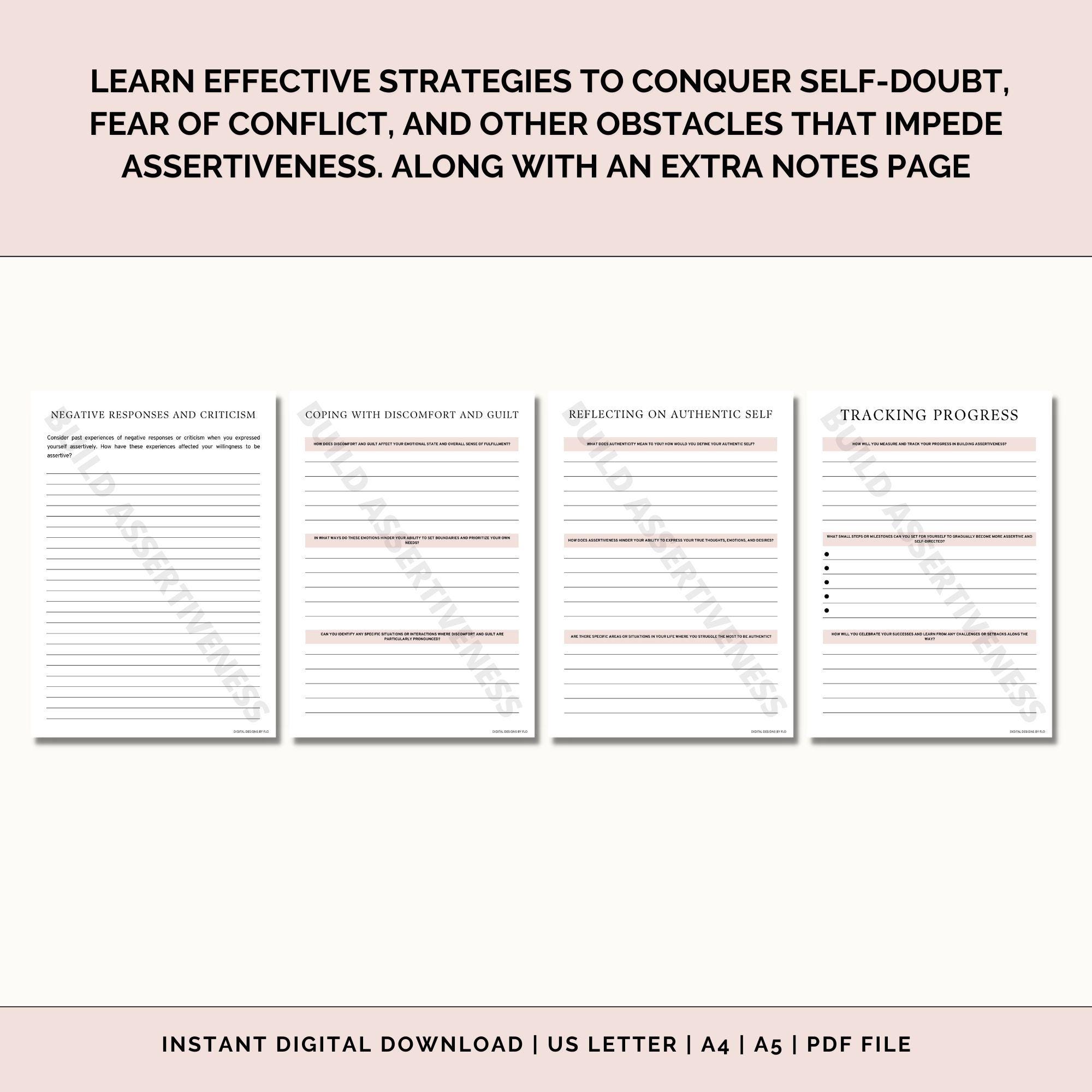 Assertiveness Workbook, Assertive Exercises, Set Boundaries, Assertive ...