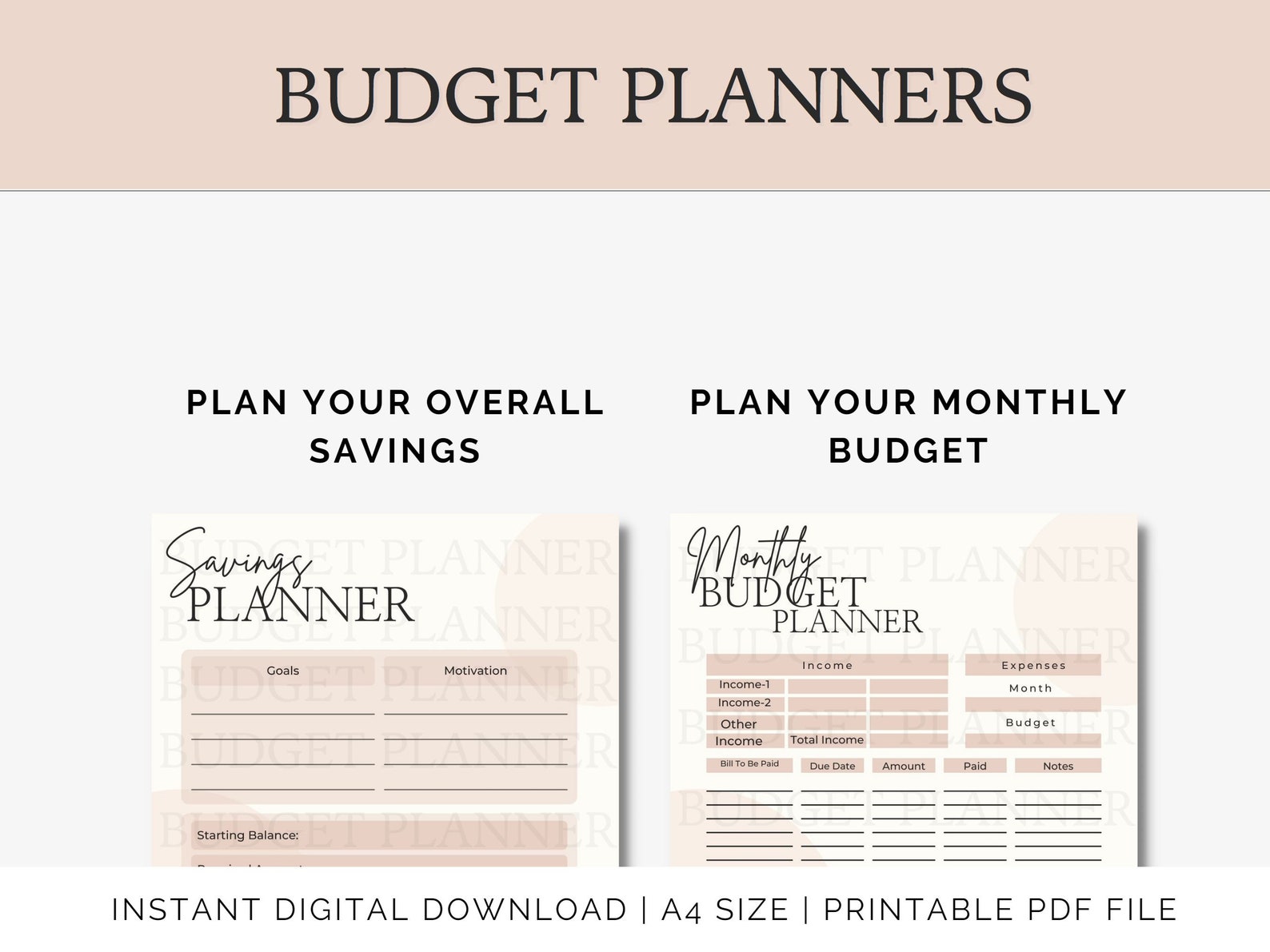 Budget Planner Printable, Finance Tracker, Printable Budget, Financial ...