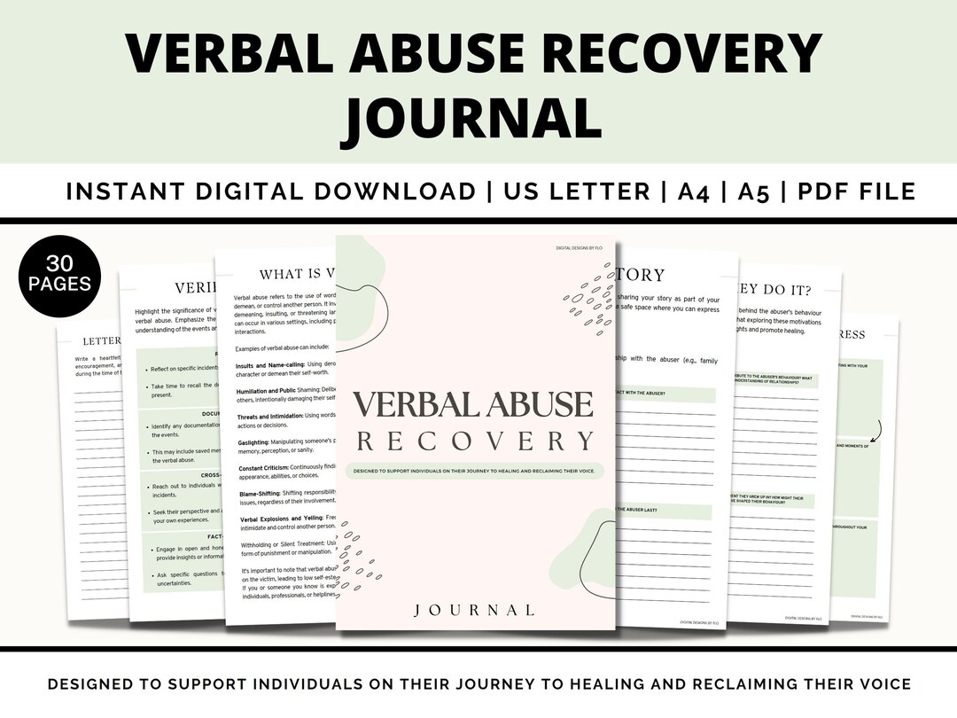 Verbal Abuse Recovery Journal, Narcissistic Abuse, Gaslighting Recovery ...