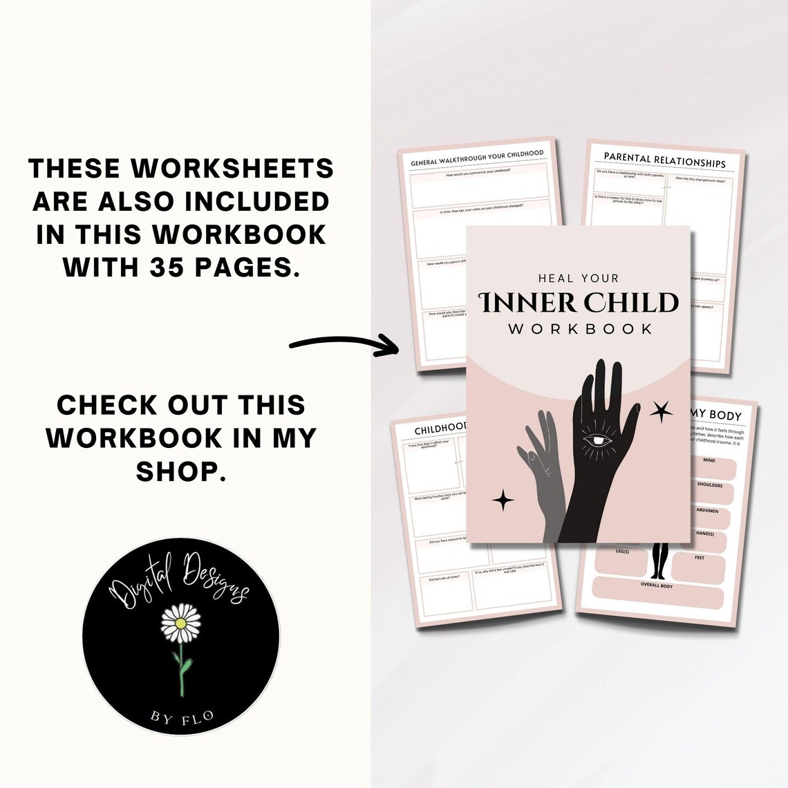 Inner Child Worksheets Printable, Inner Child Workbook, Inner Child ...