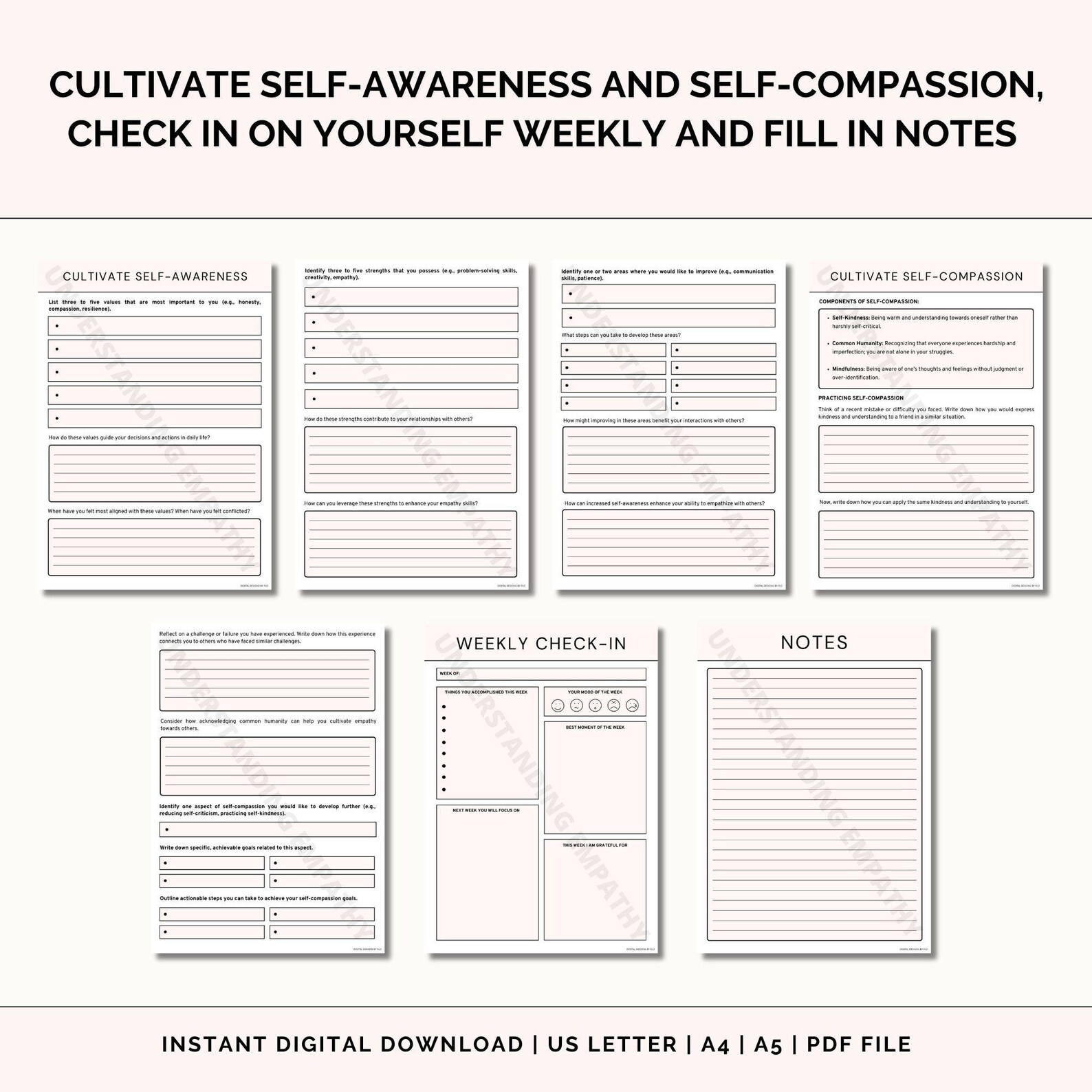 Empathy Activity Workbook, Relationship Building, Empathy Skills ...