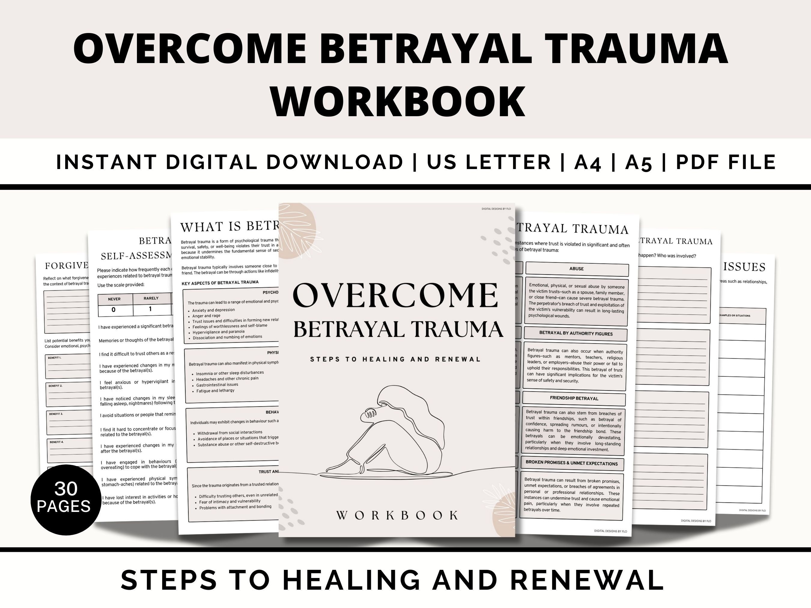 Betrayal Trauma Workbook Printable, Trauma Healing Journal, Therapy ...