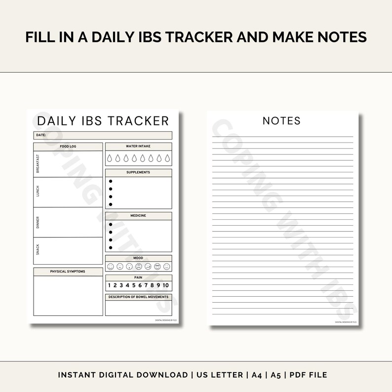 Irritable Bowl Syndrome Journal, IBS Tracker, Food Diary, Symptom ...
