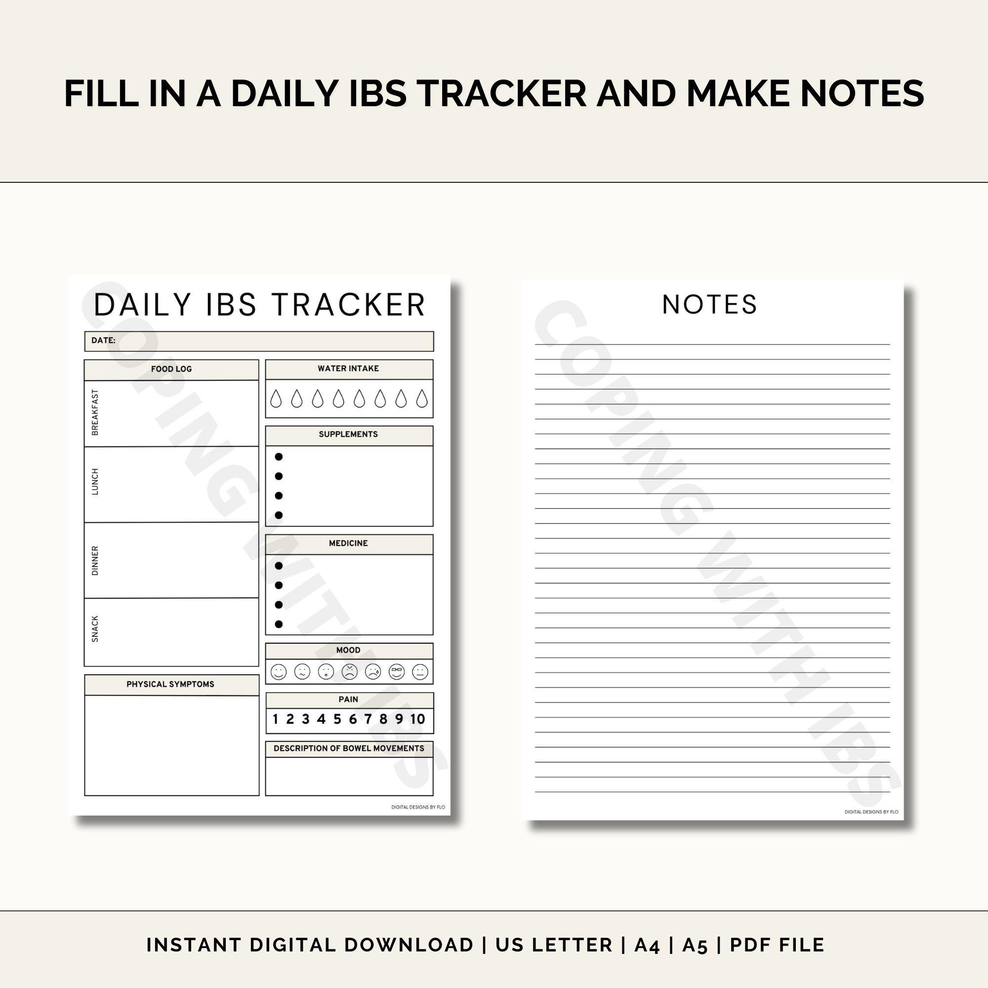Irritable Bowl Syndrome Journal, IBS Tracker, Food Diary, Symptom ...