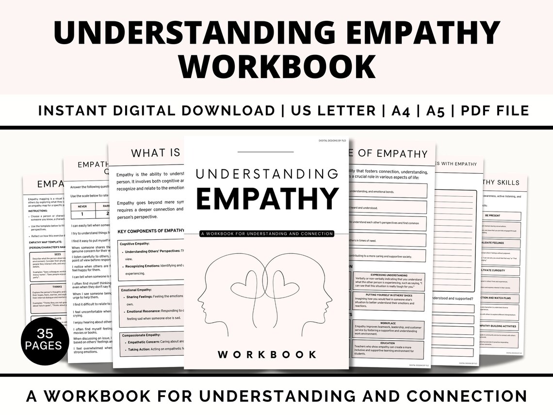 Empathy Activity Workbook, Relationship Building, Empathy Skills ...