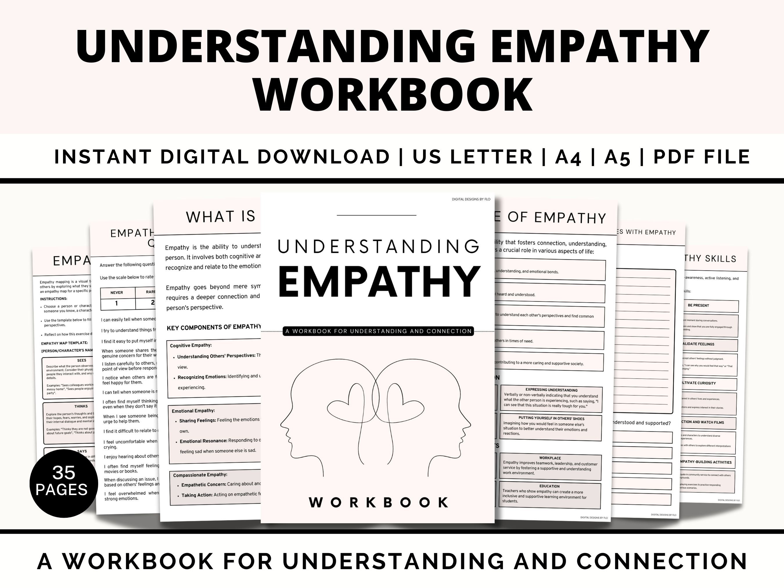 Empathy Activity Workbook, Relationship Building, Empathy Skills ...