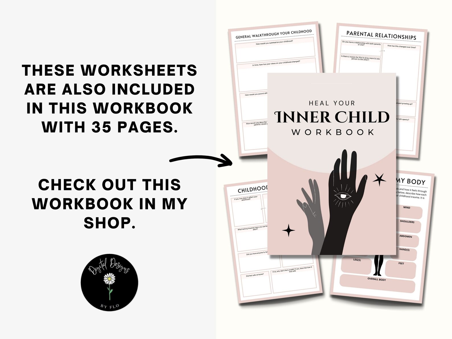 Inner Child Worksheets Printable, Inner Child Workbook, Inner Child ...
