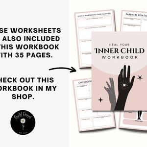Inner Child Worksheets Printable, Inner Child Workbook, Inner Child ...