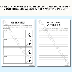 Triggers and Coping Worksheet Printable Trigger Processing Worksheets ...