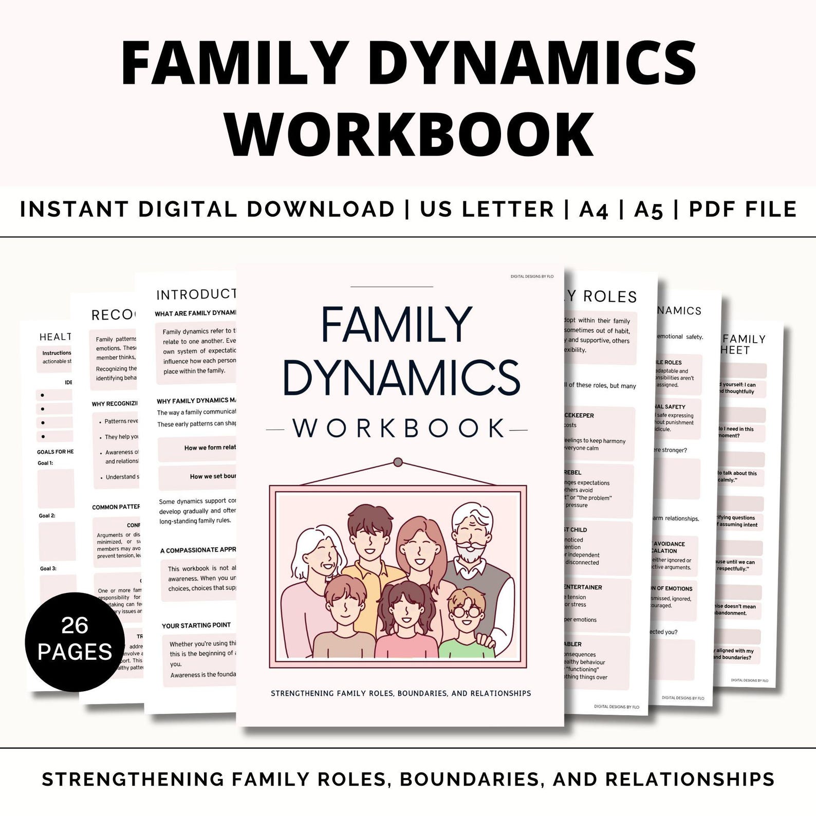 Family Dynamics Worksheets, Identify Family Roles, Build Healthy ...