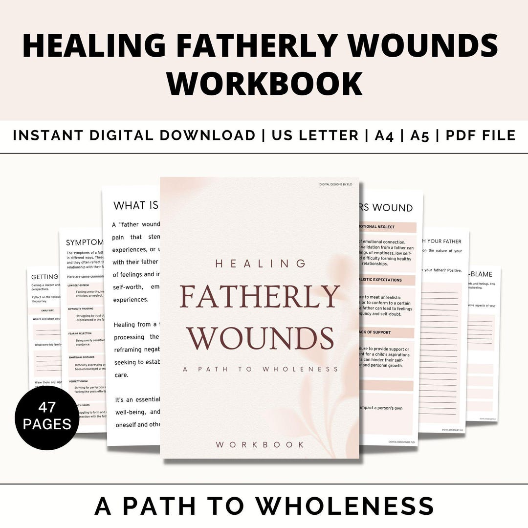 Healing Fatherly Wounds Worksheets, Inner Child Healing, Therapy ...