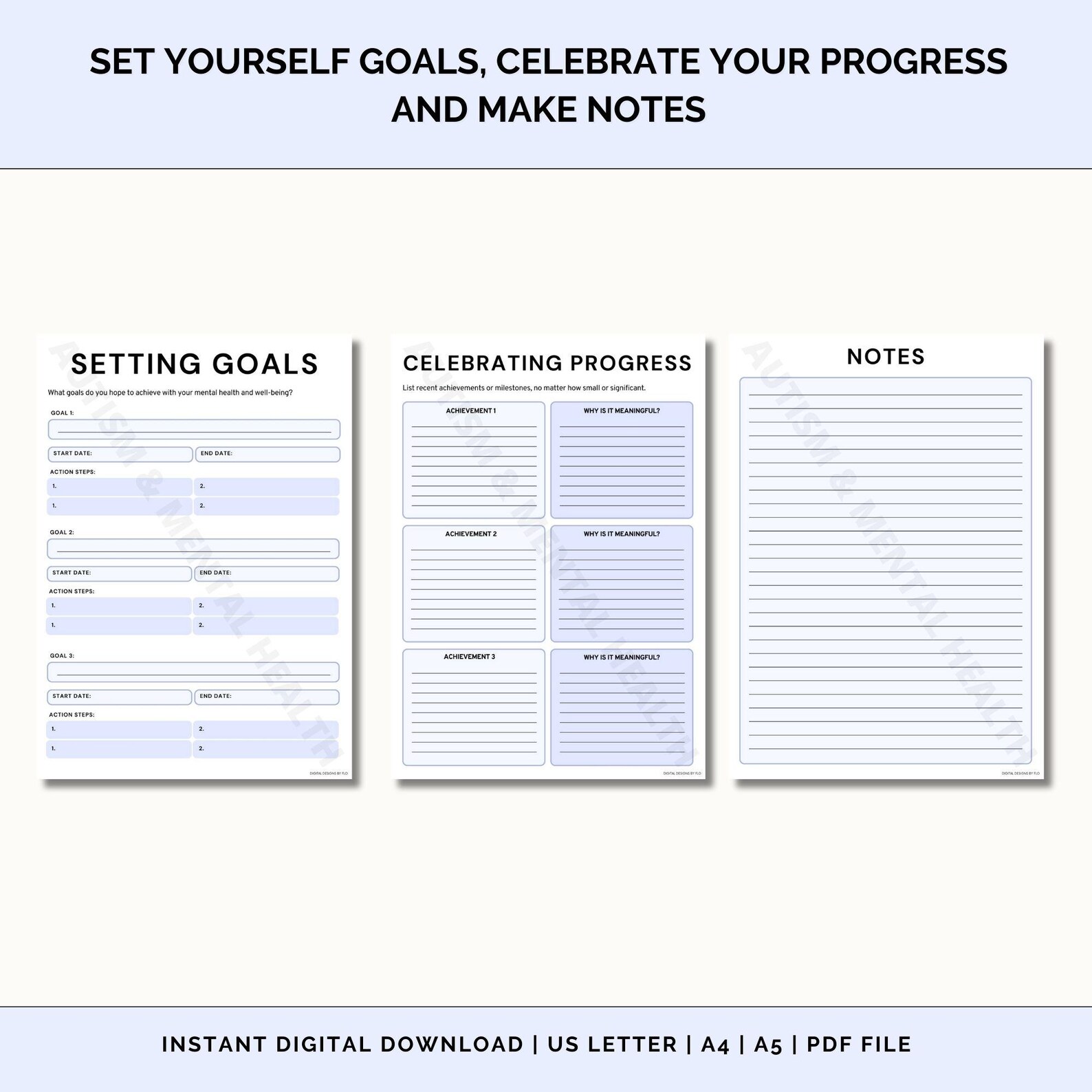 Workbook for Autism and Mental Health, Sensory Journal, Neurodivergent ...